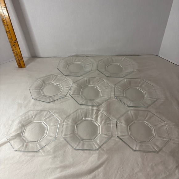 Arcoroc | Dining | Vintage Arcoroc Octime Clear Set Of 8 Plates 5 4 ...
